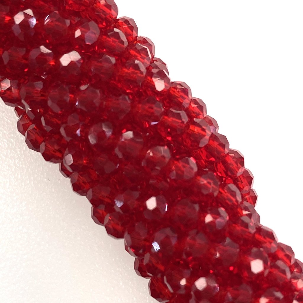"Reds" 4mm Round Faceted Crystal Beads - Bead World Incorporated