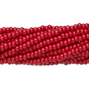 Preciosa Sb# 8 Opaque Ruby Red/Hank - Bead World Incorporated