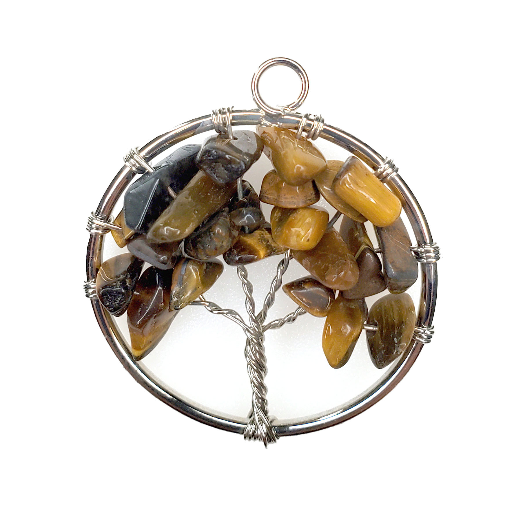 Tree of Life Tiger Eye 1" Pendant - Bead World Incorporated