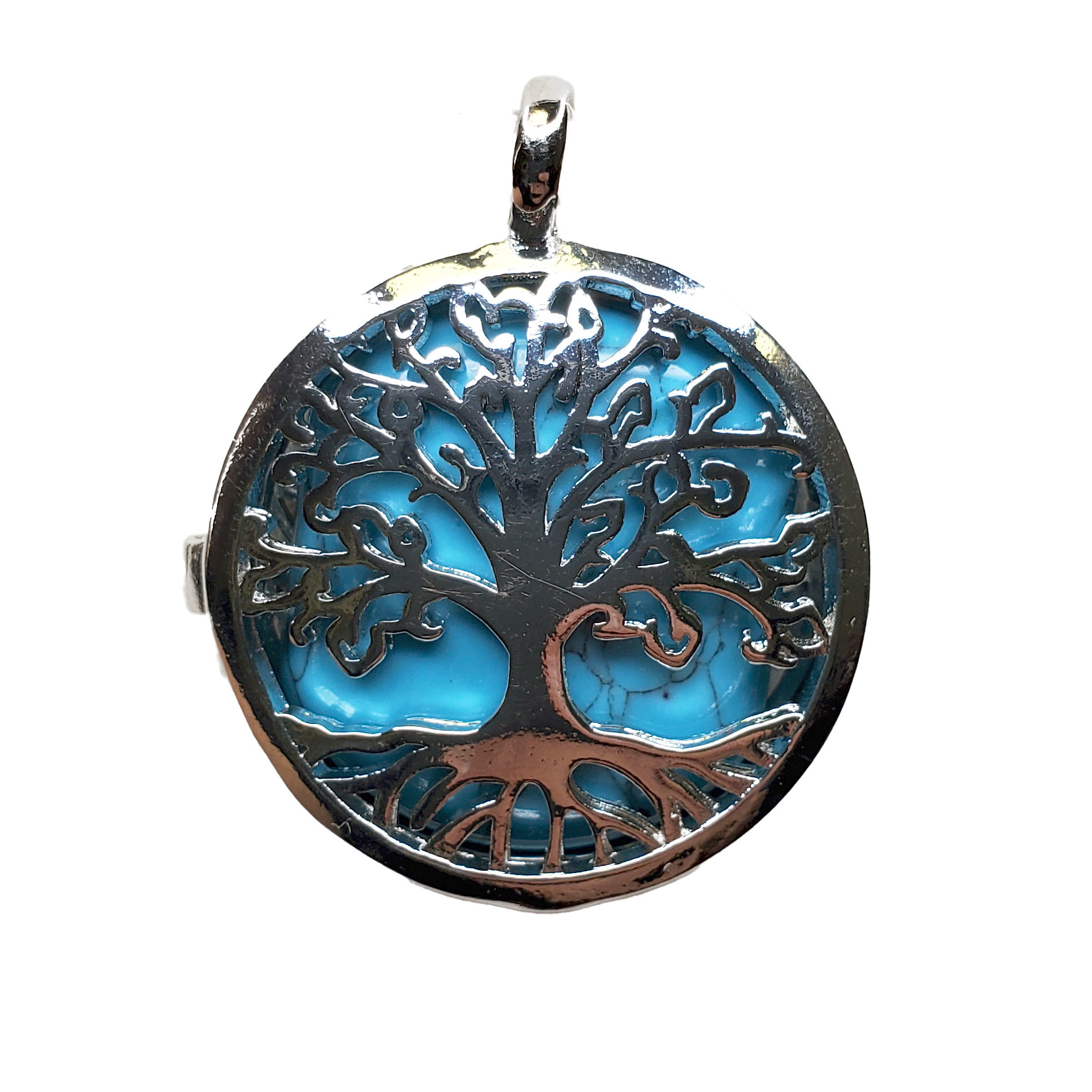 Cage Tree of Life Turquoise 1" Pendant - Bead World Incorporated