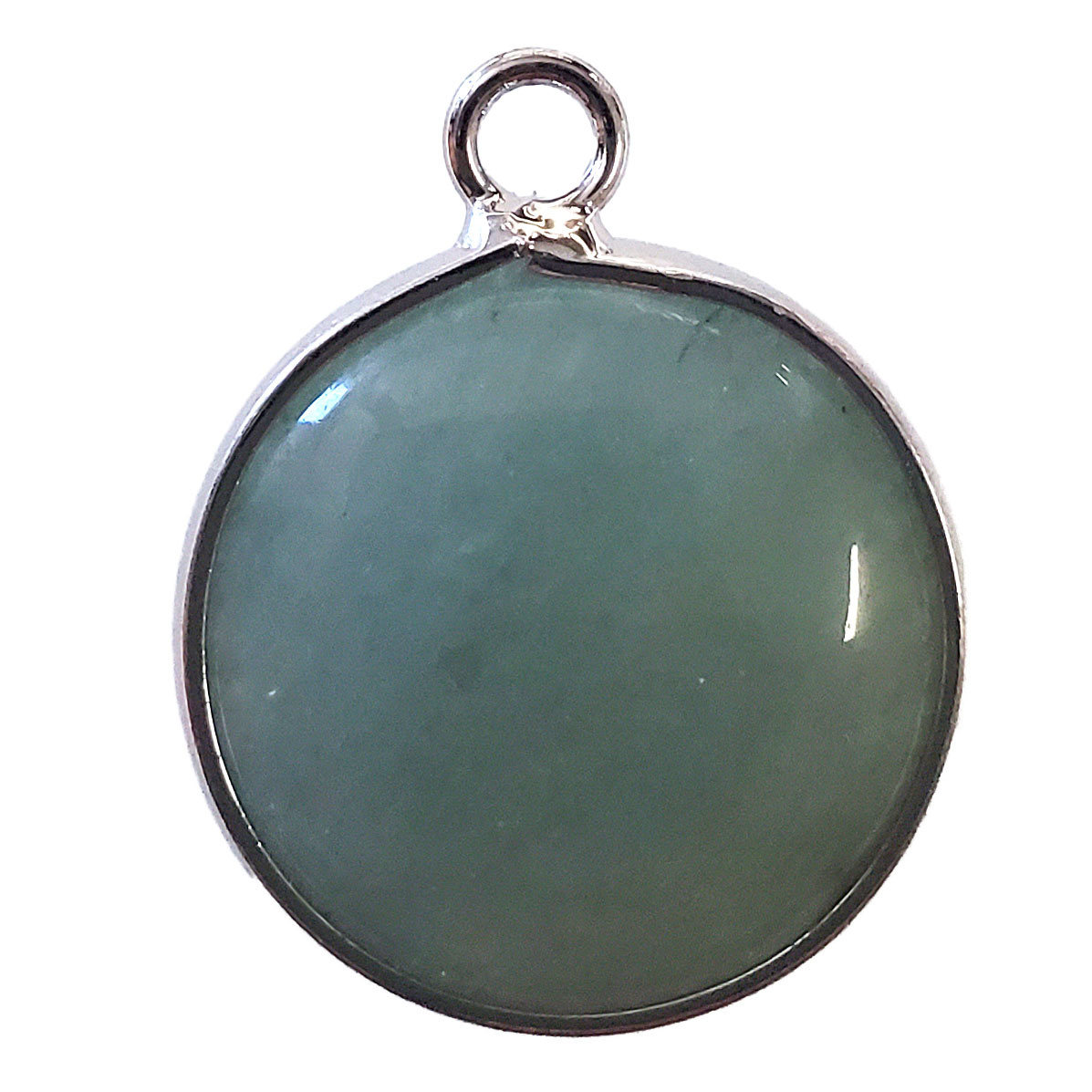 Green Aventurine Round Single Loop Connector - Bead World Incorporated