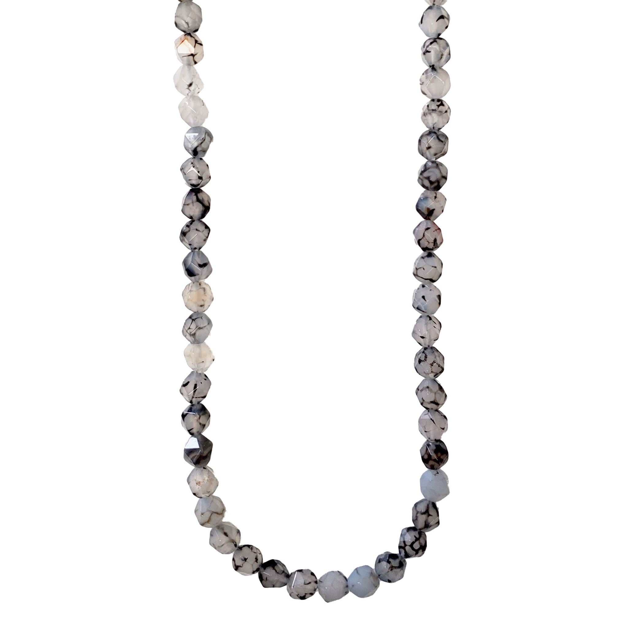 Faceted Star Cut Cracked Agate 16" Strand - Bead World Incorporated