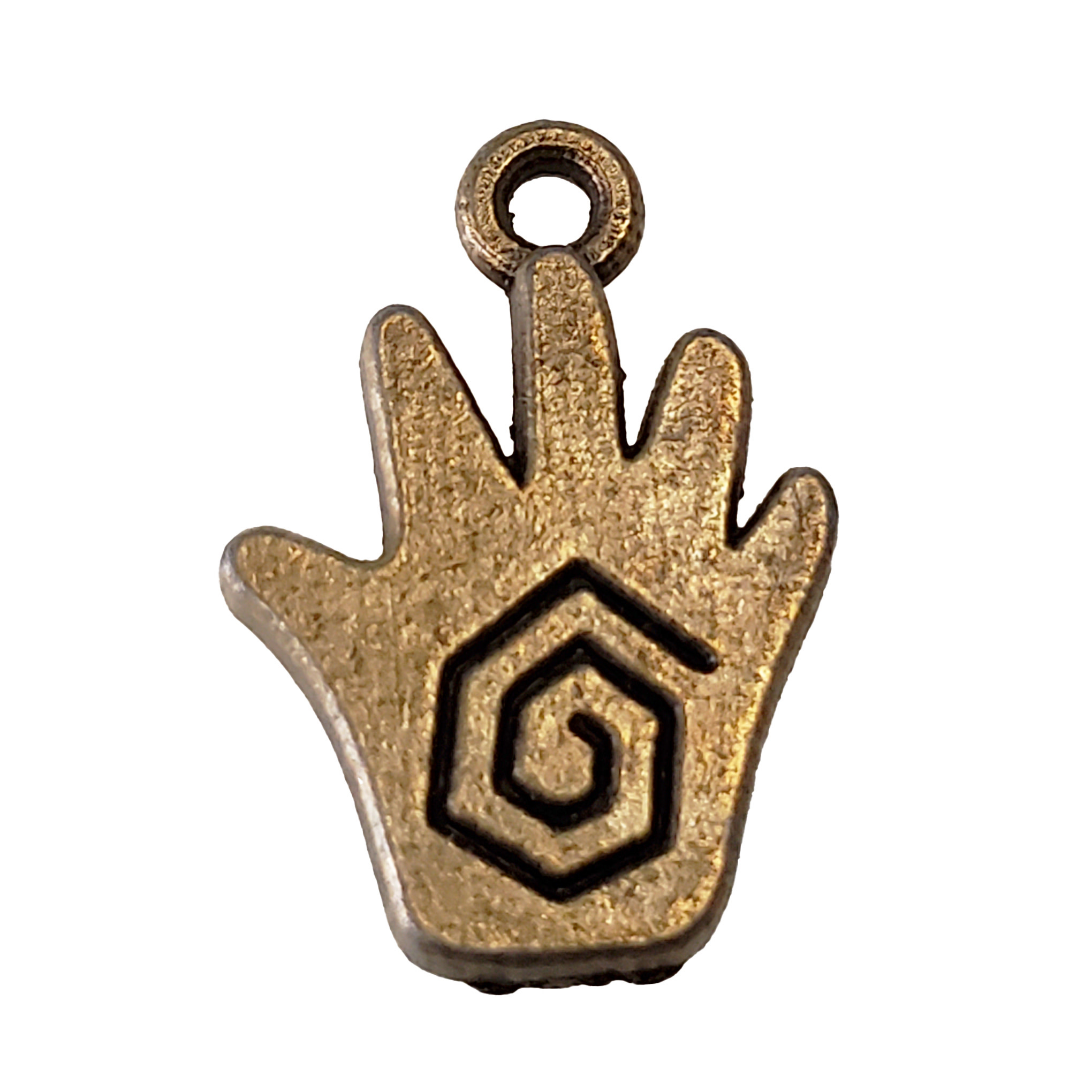 Gold Healing Hand Charm 13x17mm 3pcs. - Bead World Incorporated