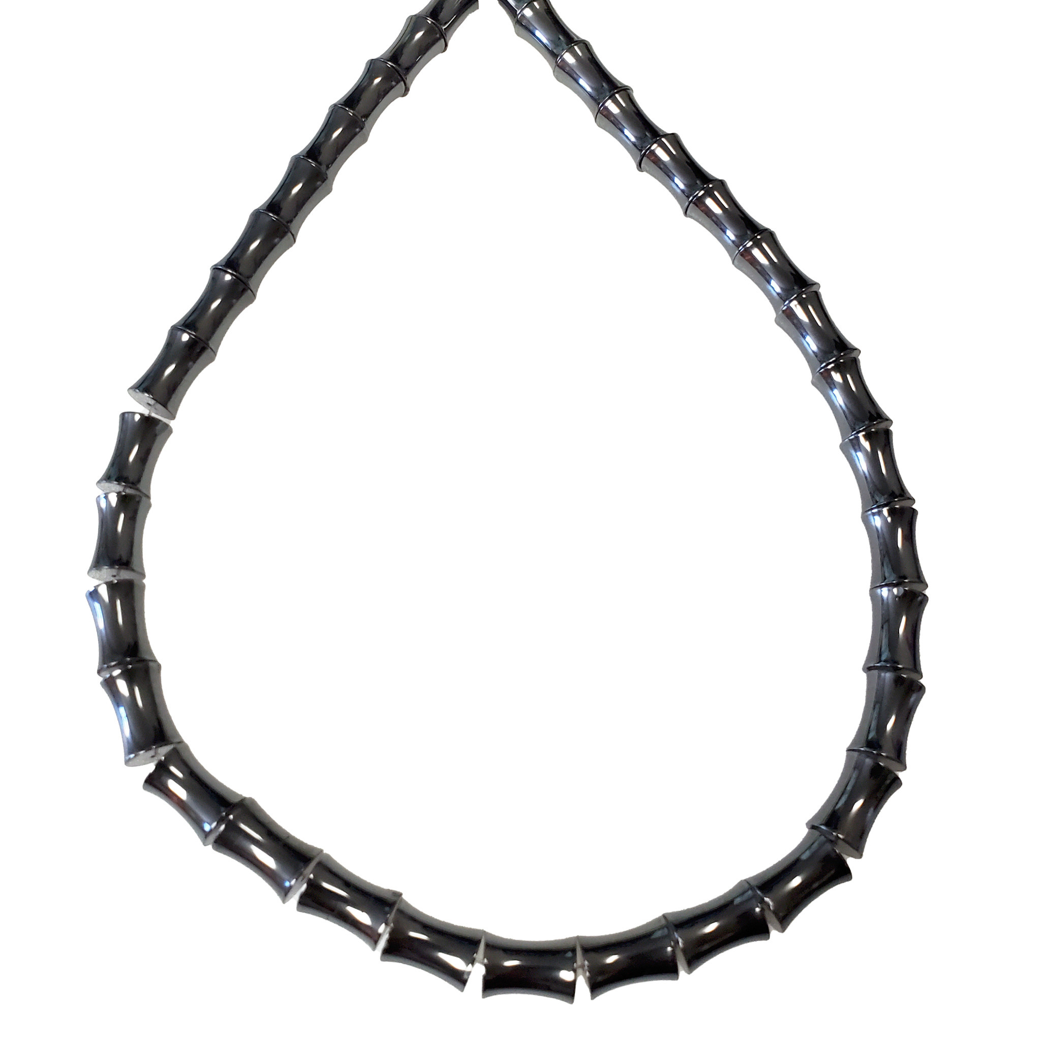 Hourglass Hematite Beads 7x12mm 16" Strand - Bead World Incorporated