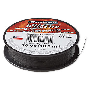 Beadalon Beadalon WildFire Black .006/0.15mm 10LB 20yd - Bead World ...