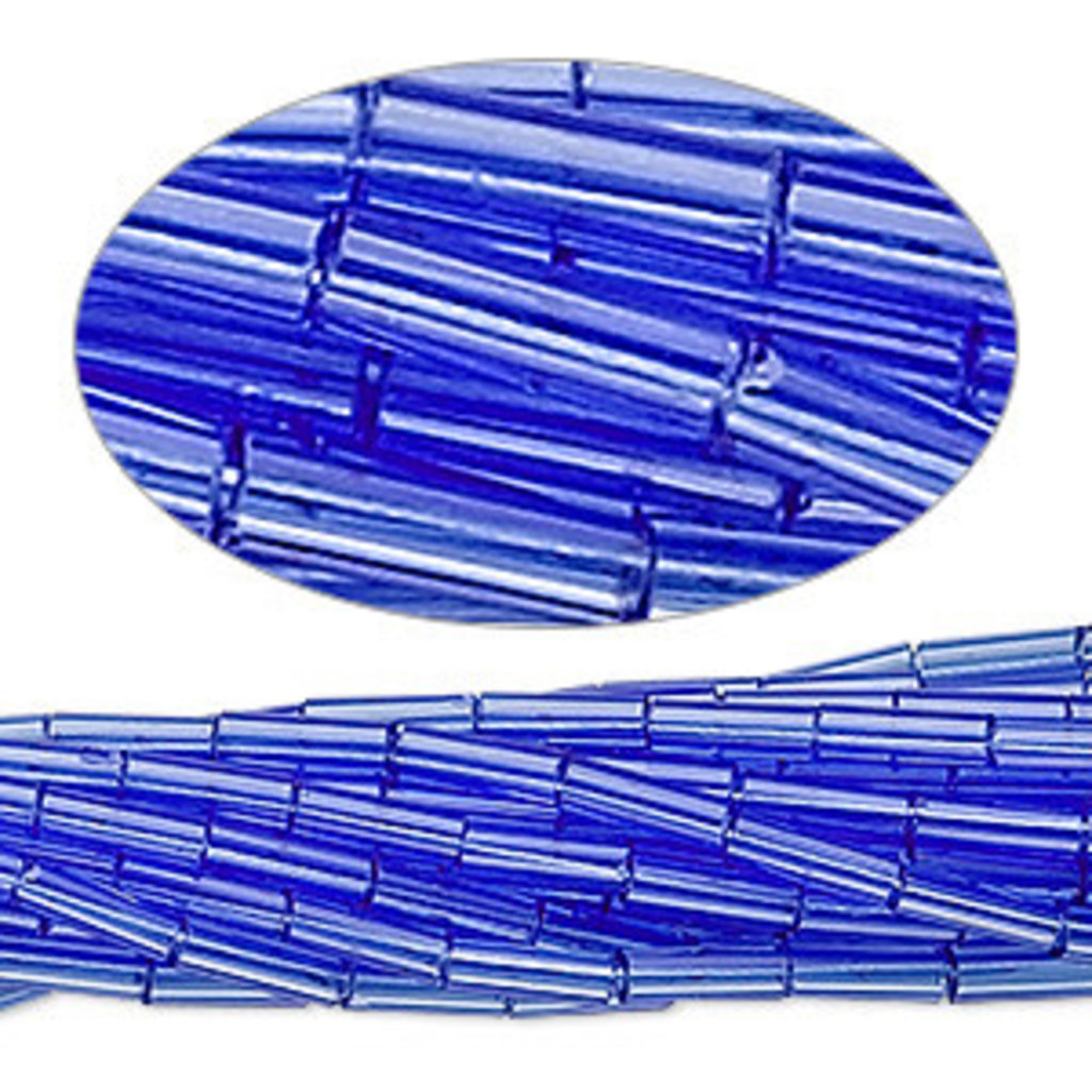 Preciosa Czech Bugle Bead #3 Trnsp Light Blue/hank - Bead World ...