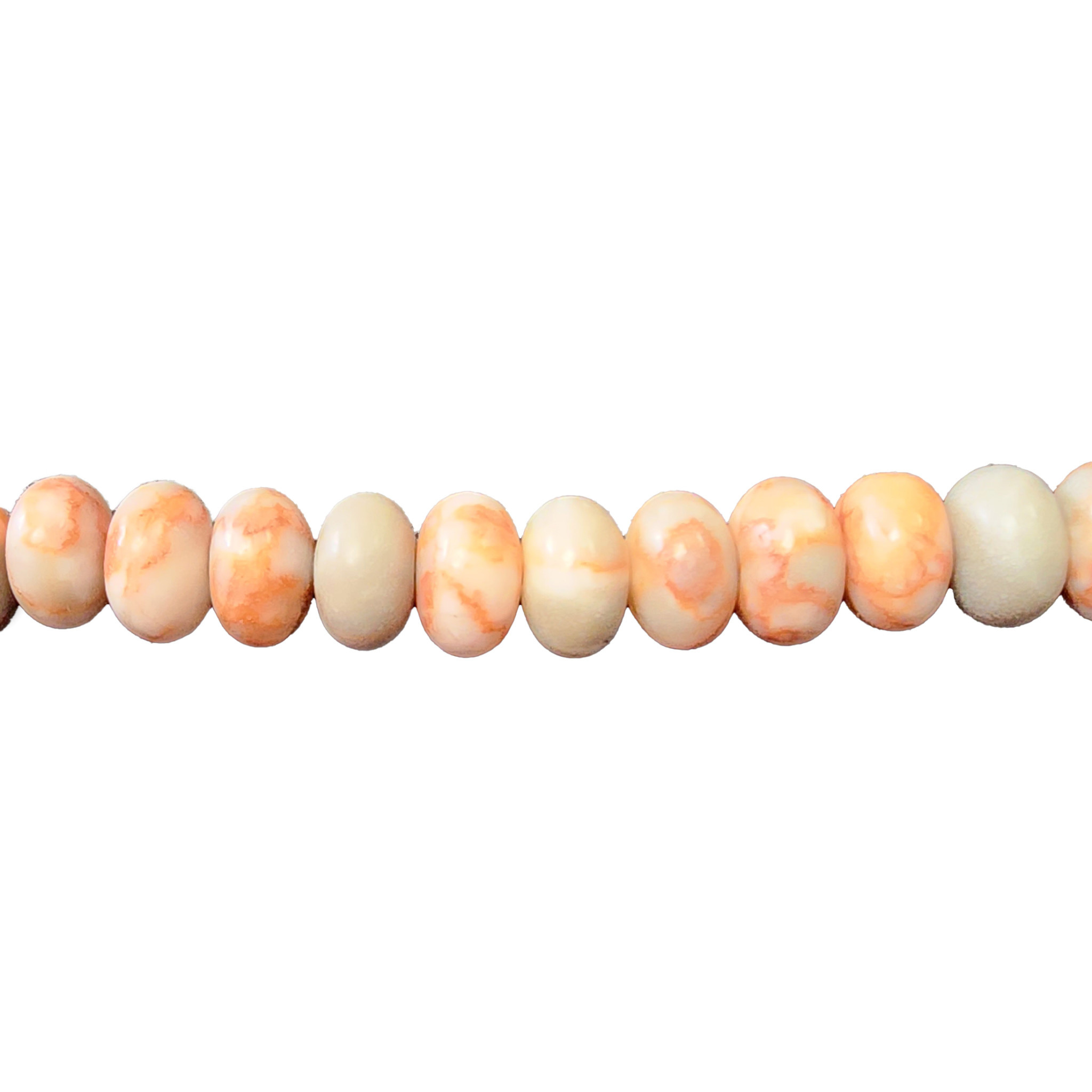 Smooth Rondelle 16" Strand Red Picasso Jasper - Bead World Incorporated