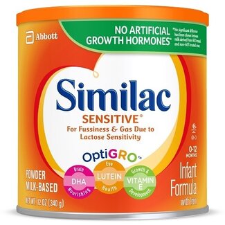 Similac Similac Sensitive Powder Infant Formula With Iron, 12 oz - Span ...