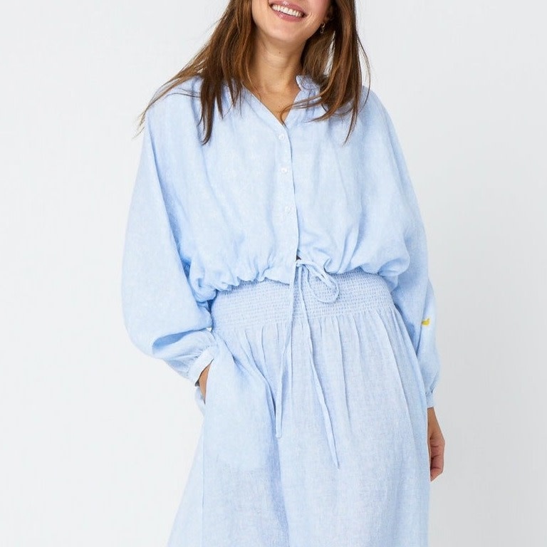 Honey Jayney Blouse Windsurfer - Society Telluride