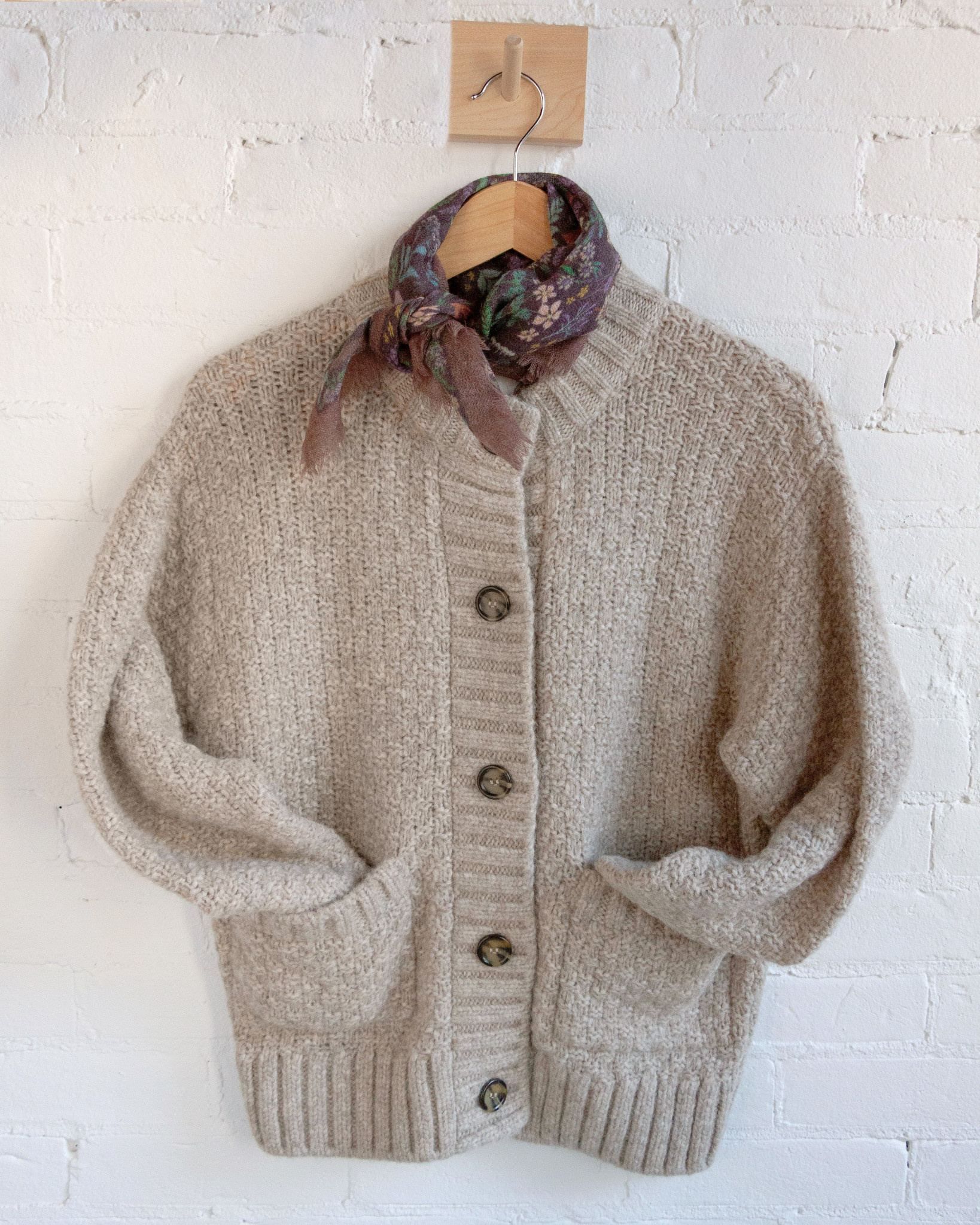 WHITE + WARREN Plush Alpaca Blend Basket Stitch Cardigan, 21062 - Touch ...