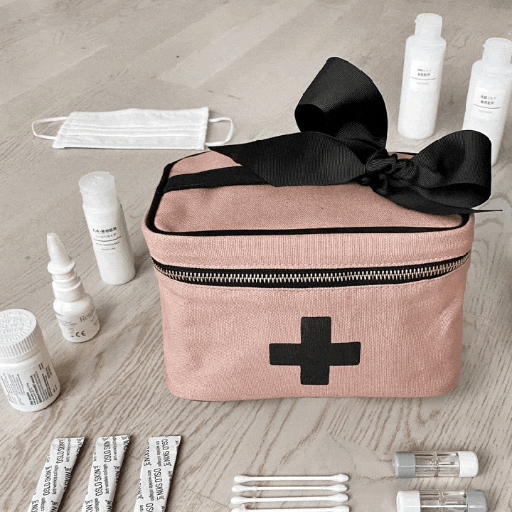 BAG-ALL Meds & First Aid Storage Box, Pink/Blush, 34486 - Touch of Class