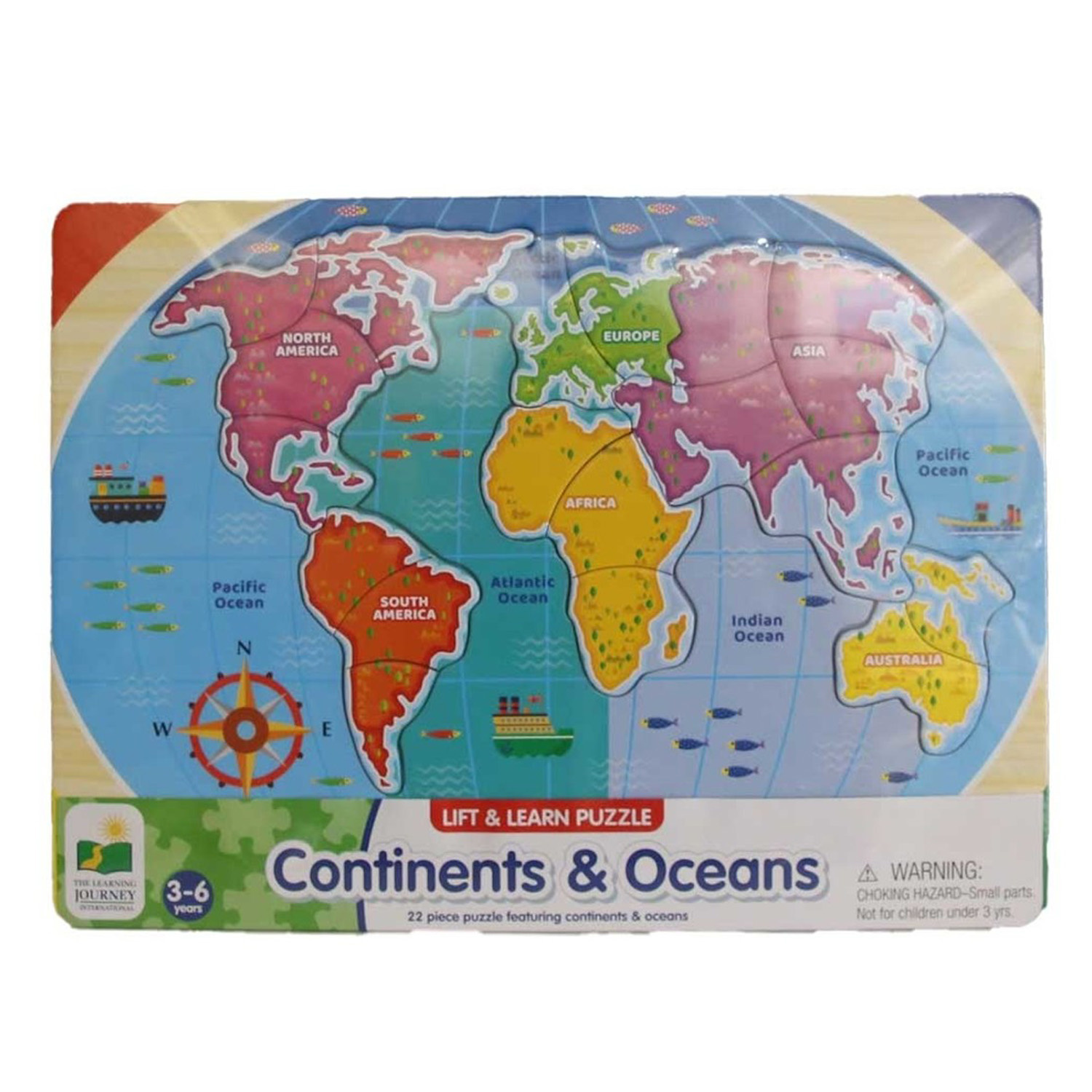 World Map With Continents And Oceans