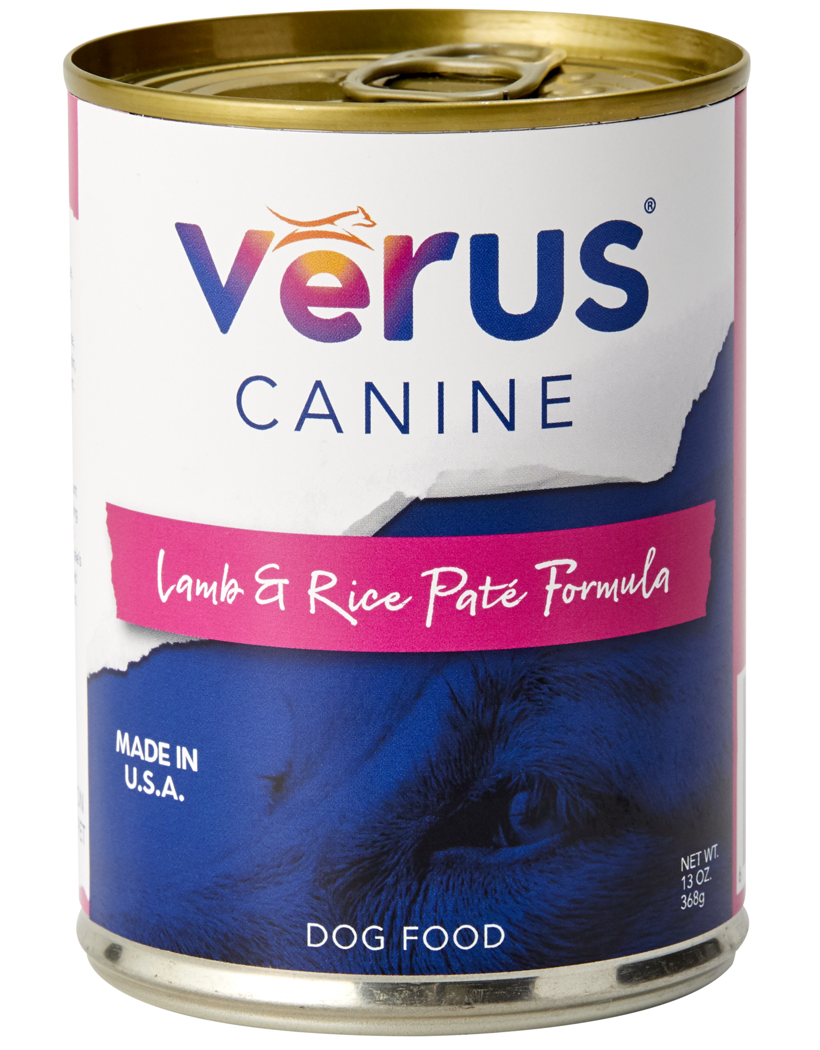 Verus Wet Dog Food Lamb & Rice Pate 13oz Can - Howl