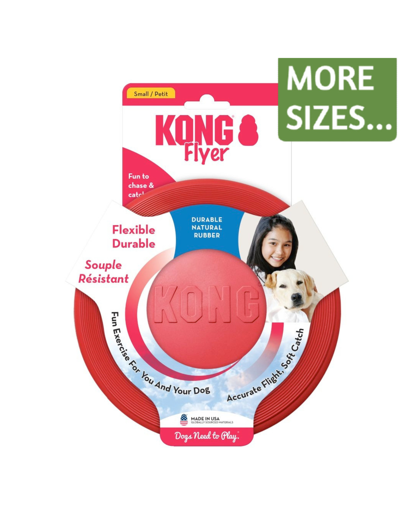 Kong Classic Flyer Flying Disc Dog Toy - Howl
