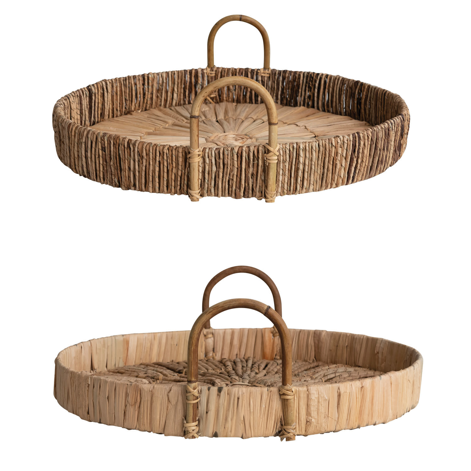 Rope Trays w/ Handles, Natural DF7125 - Phillips Trading