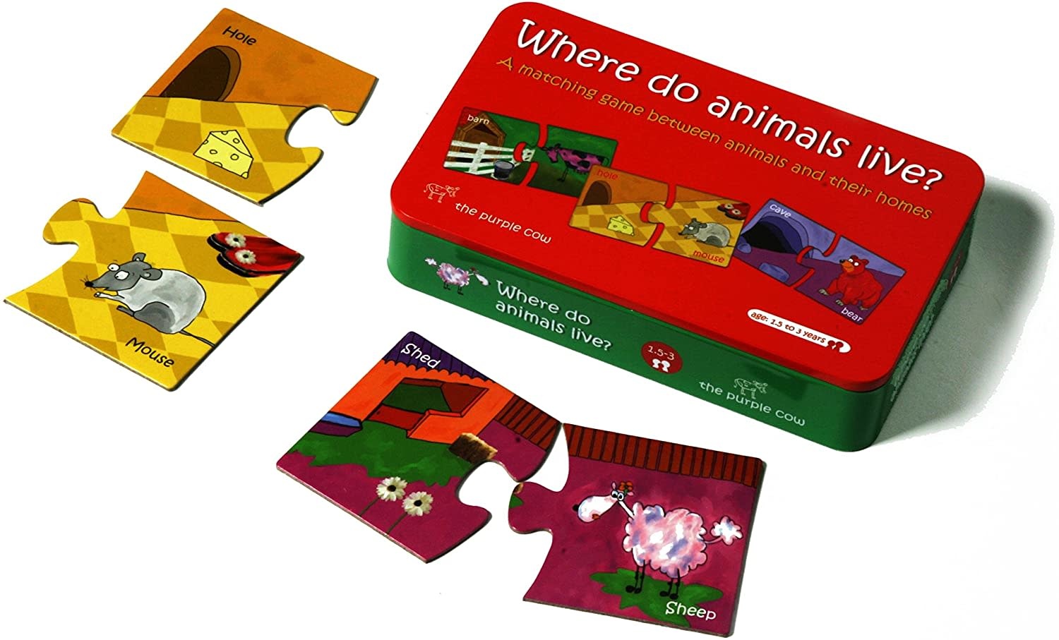Where Do Animals Live - matching game - PLAYNOW! Toys and Games