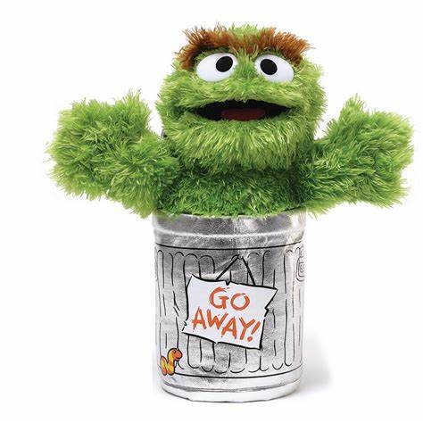 Oscar The Grouch, 10 in - PLAYNOW! Toys and Games