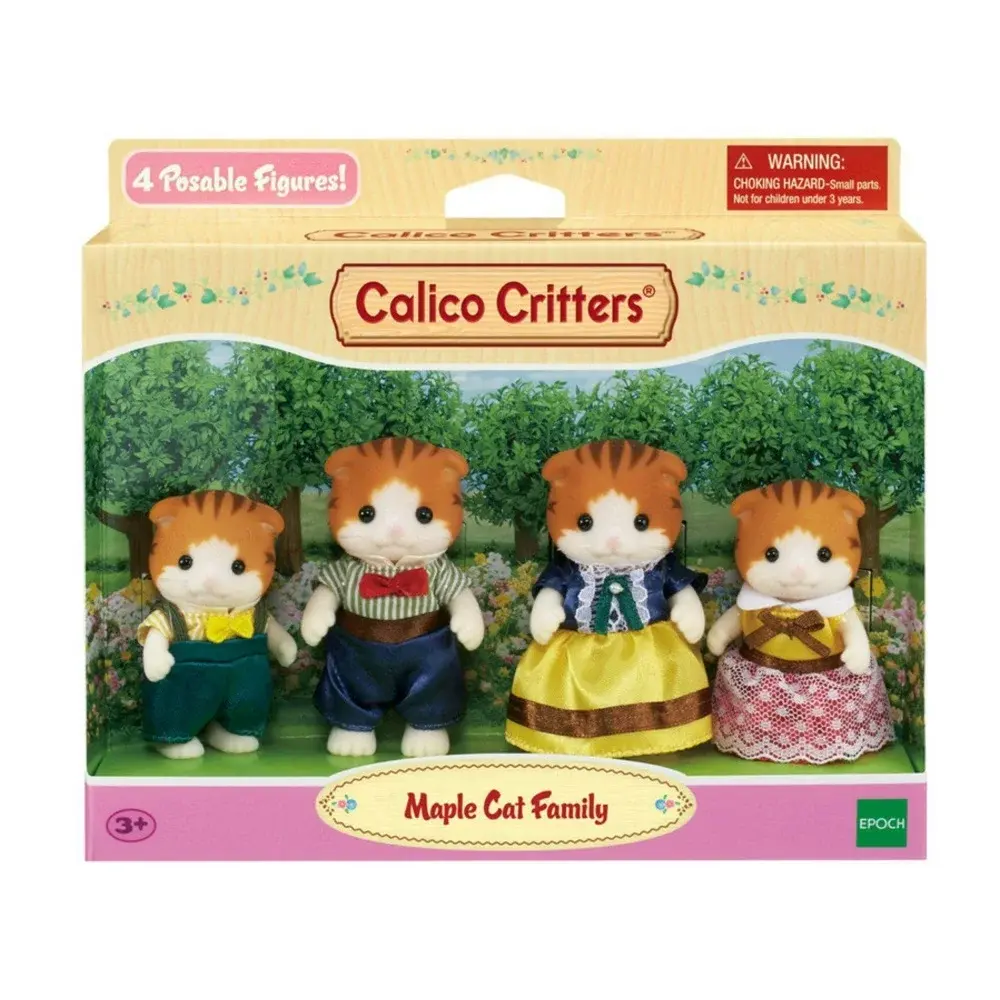 Calico Critters Maple Cat Family - PLAYNOW! Toys and Games
