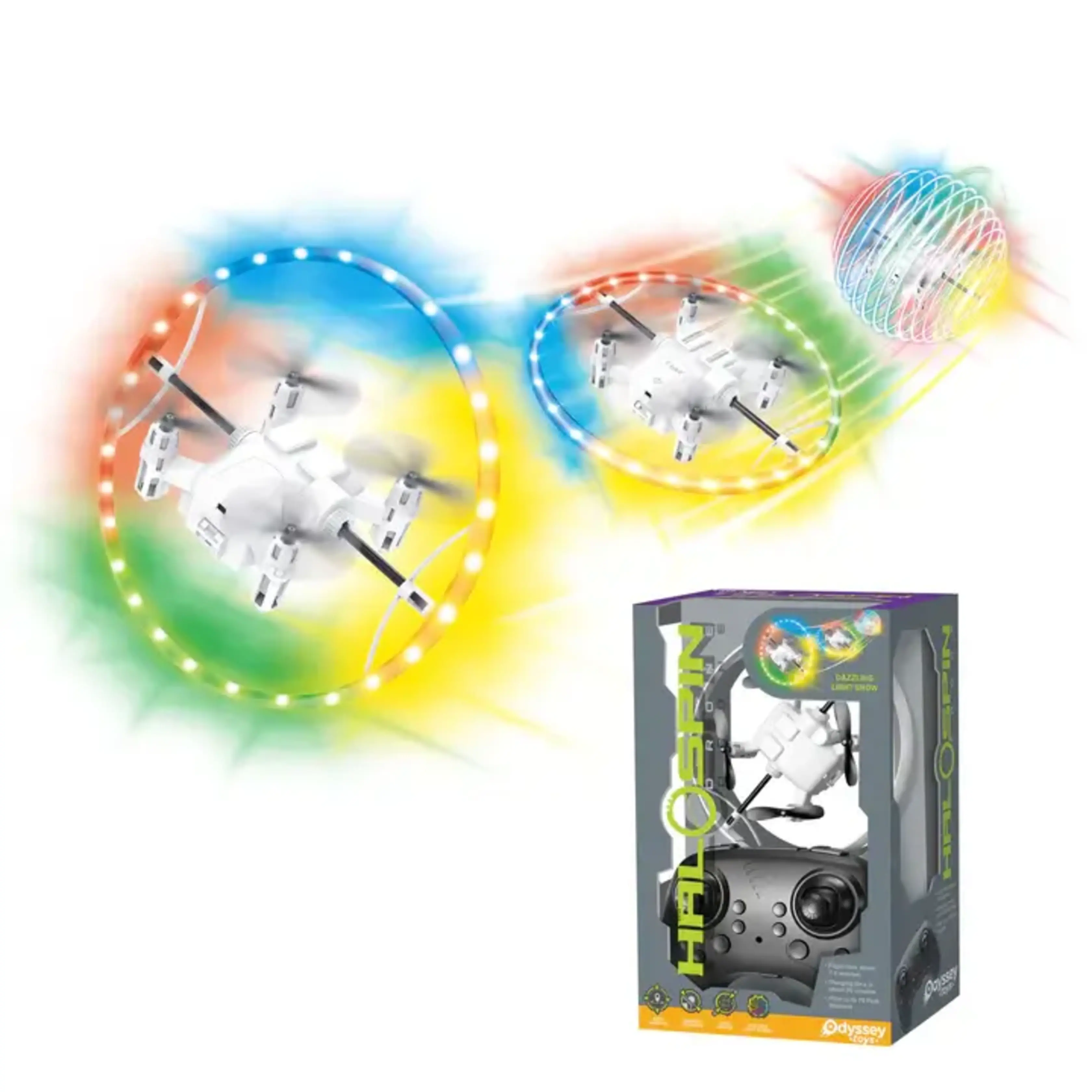 HaloSpin Rotating Light Ring Drone - PLAYNOW! Toys and Games