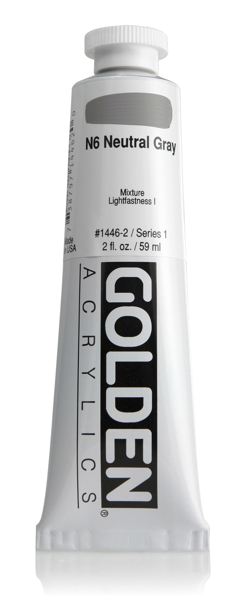 Golden Heavy Body Neutral Gray N6 2 oz tube - The Art Store/Commercial ...