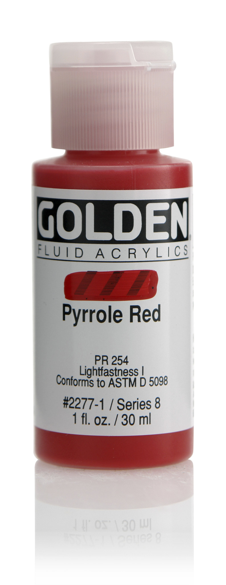 Golden Golden Fluid Pyrrole Red 1 oz cylinder - Commercial Art Supply