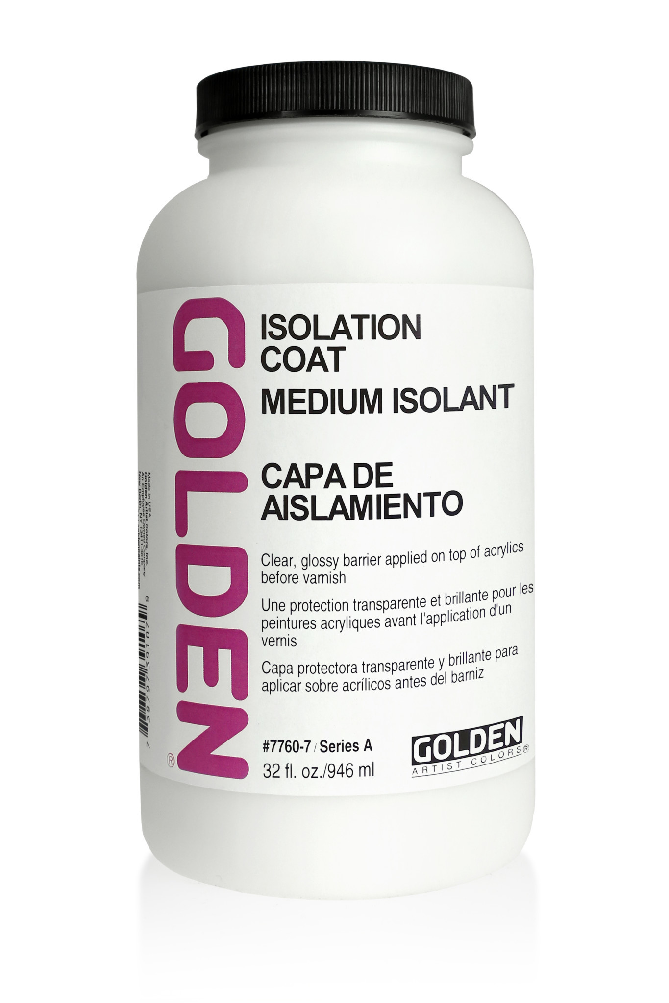 Golden Isolation Coat 32 oz Silgan Wide Mouth Round - The Art Store ...