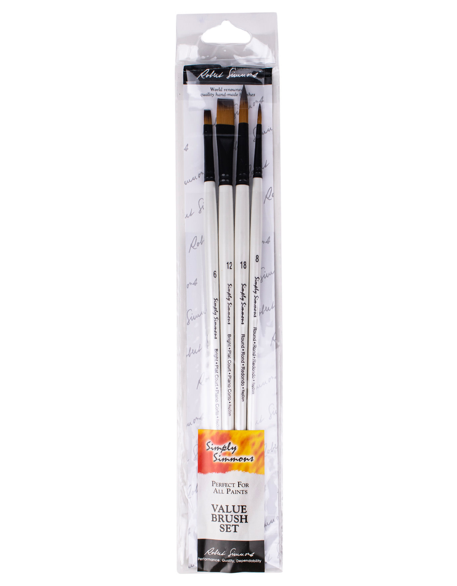Simply Simmons 4 Piece Long Handle Brush Set - The Art Store/Commercial ...