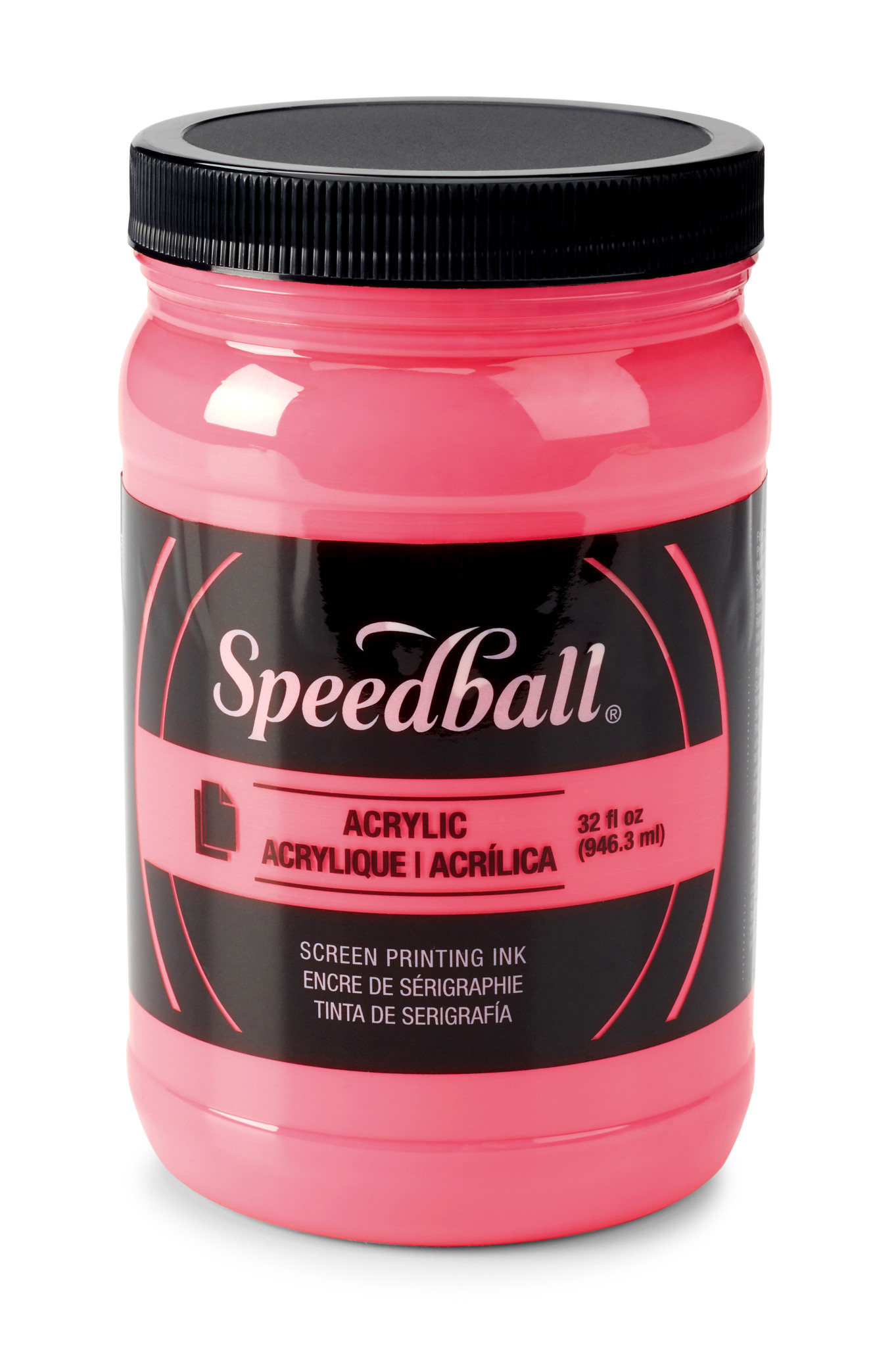Speedball Acrylic Screen Printing Ink, Fluorescent Hot Pink, 32oz - The ...