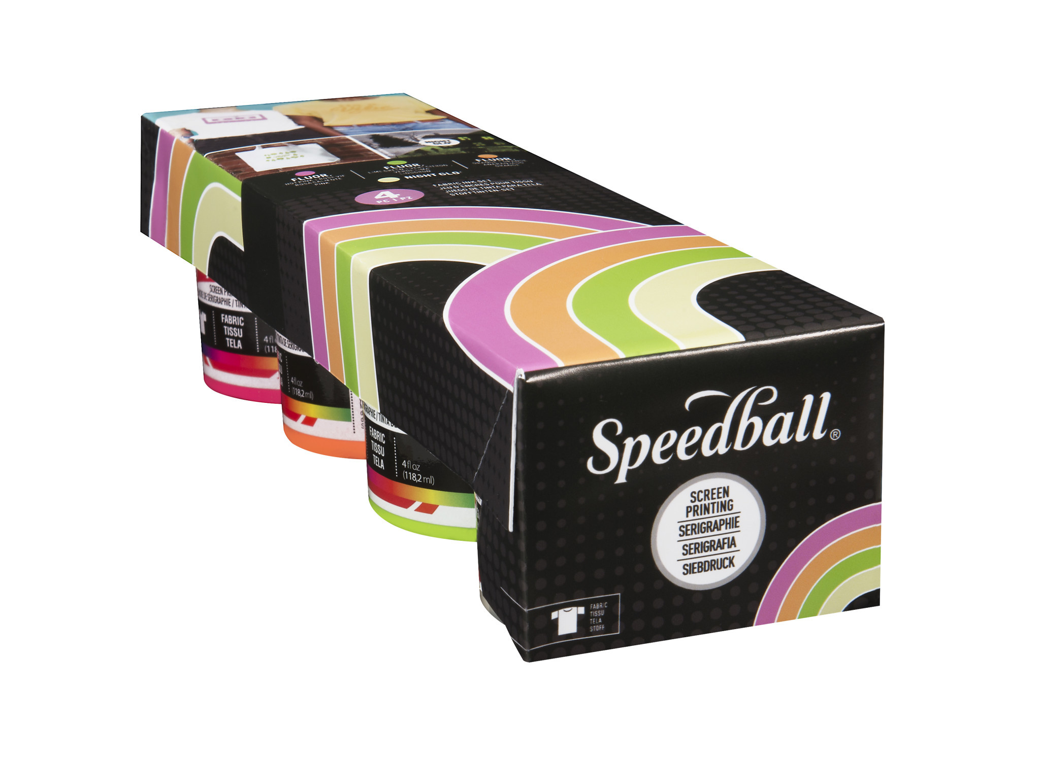 Speedball Acrylic Screen Printing Fluorescent and Night Glo Set - The ...