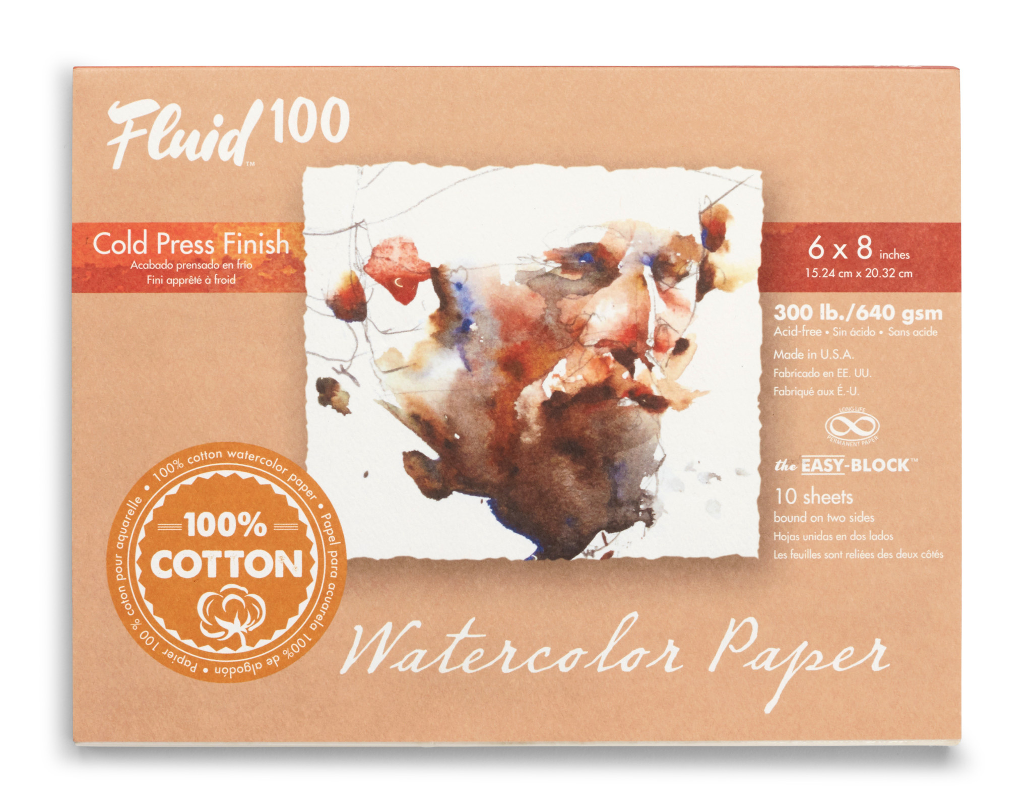 Speedball Fluid Cold-Press Block, 10 Sheets, 6” x 8” - The Art Store ...