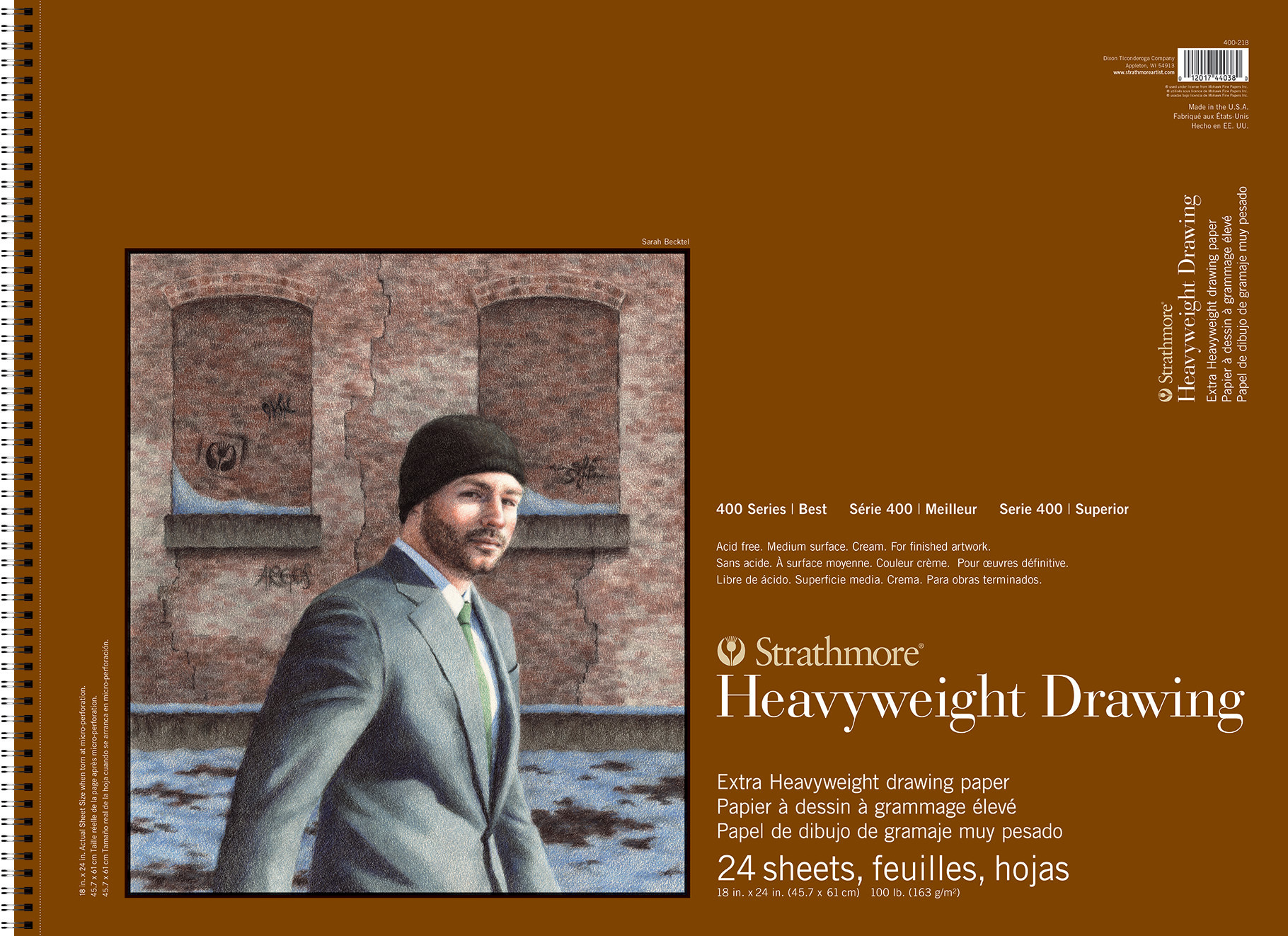 Strathmore 400 Series Heavyweight Drawing Pads, 24 Sheets, 18” x 24 ...