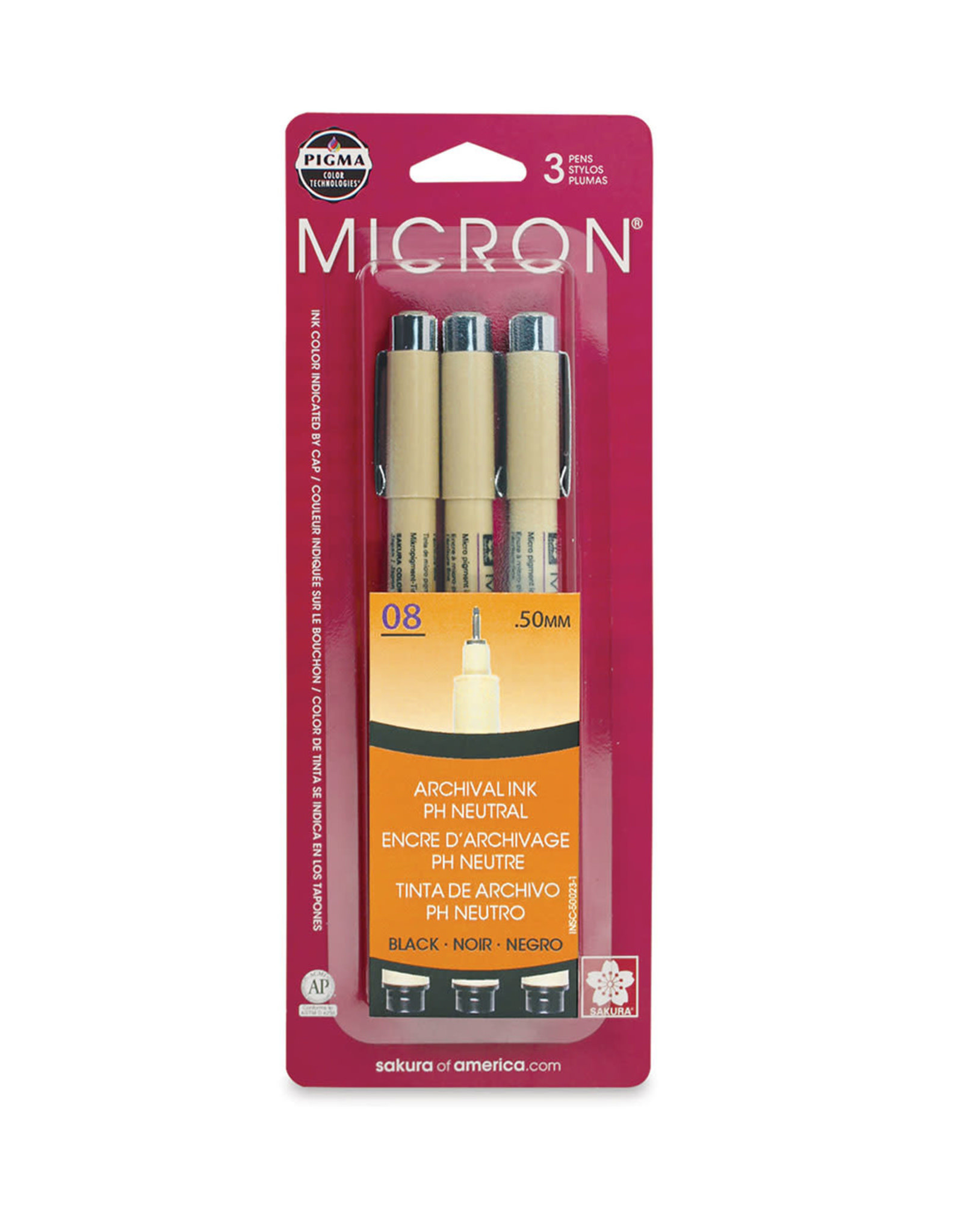 BC, MICRON 3 PC SET (08) - BLACK - The Art Store/Commercial Art Supply