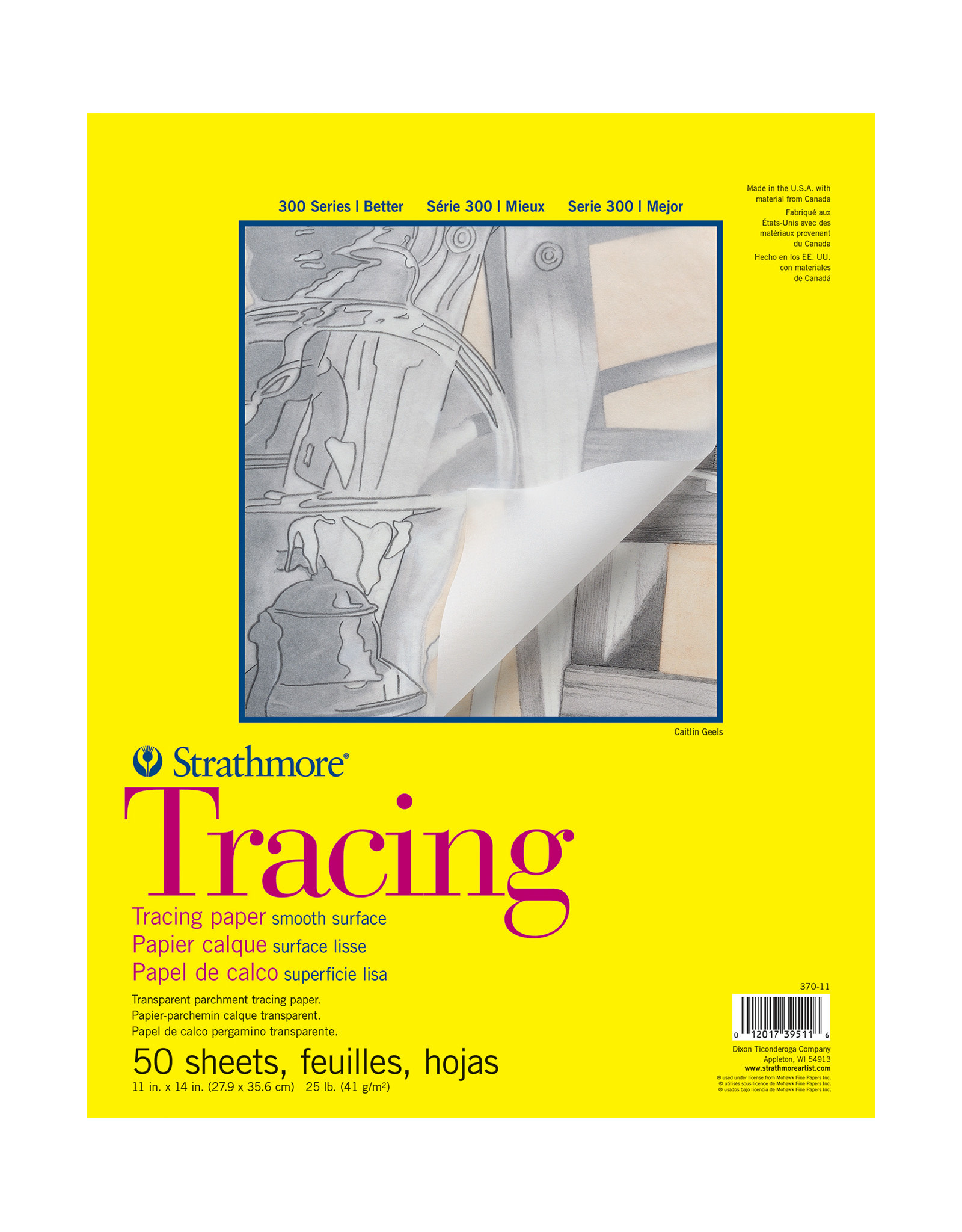 Strathmore 300 Series Tracing Paper, 50 Sheets, 11" x 14" - The Art ...