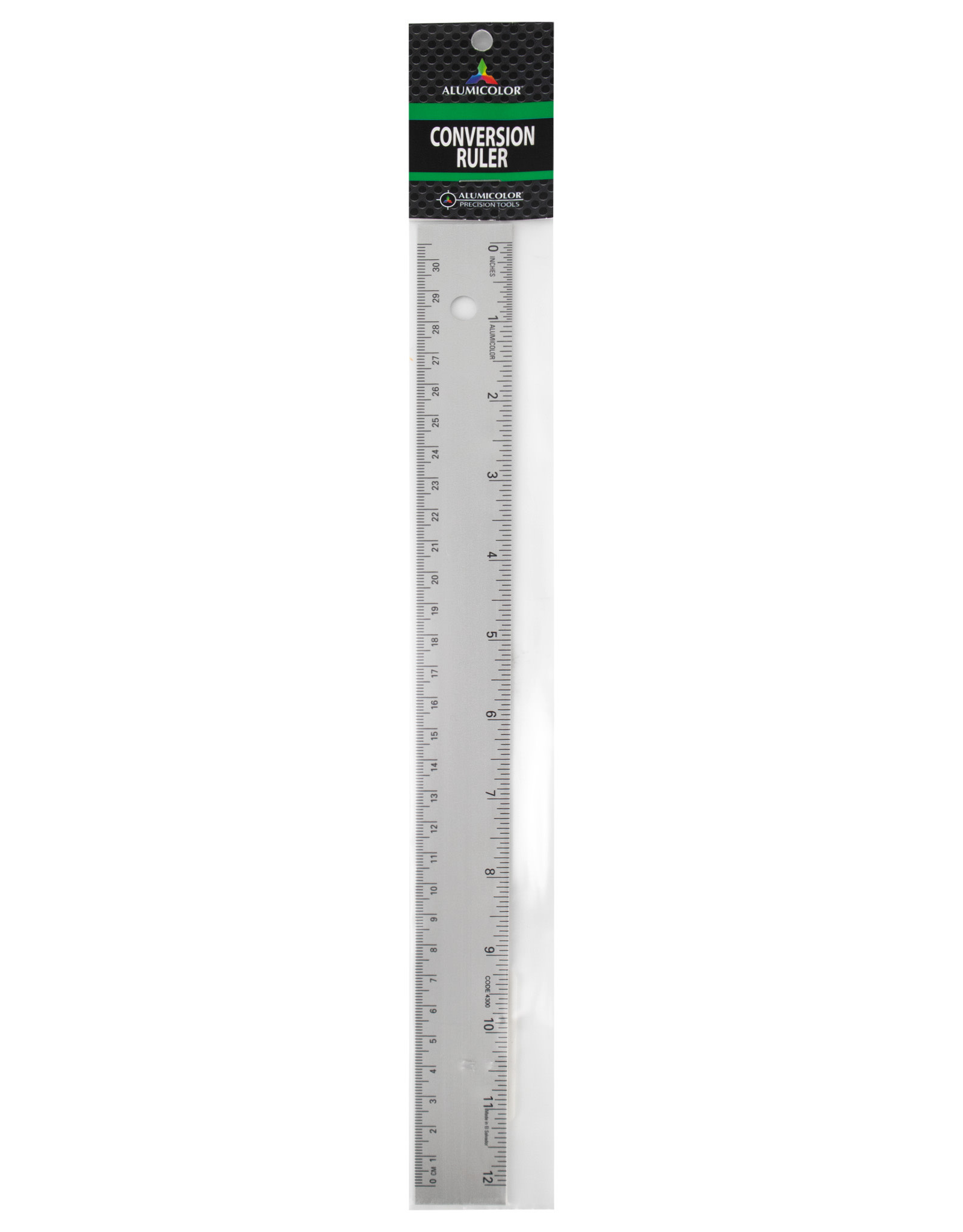 Alumicolor 12" Conversion Ruler, Silver - The Art Store/Commercial Art ...