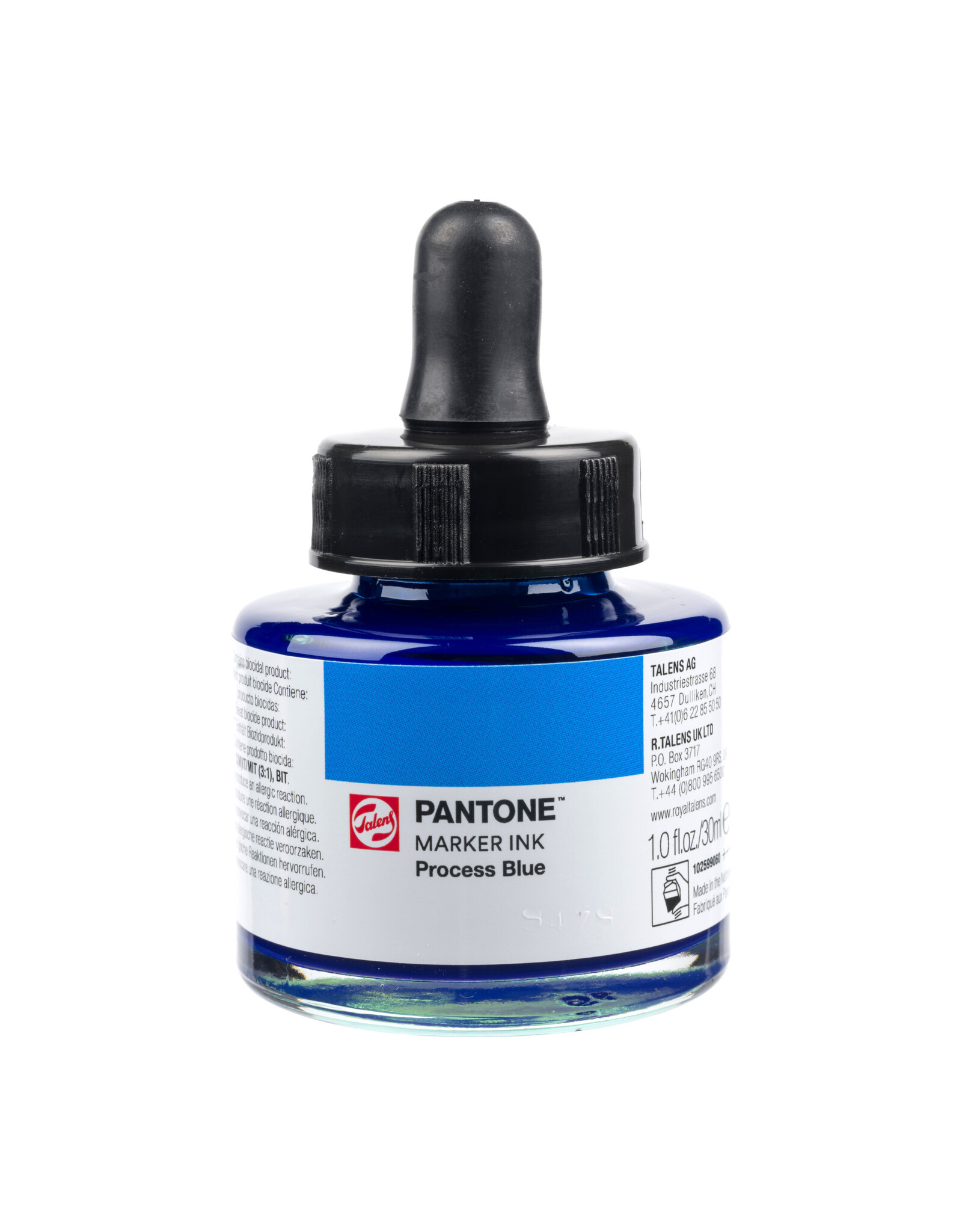 Talens Pantone Marker Ink Bottle 30ml Process Blue - The Art Store ...