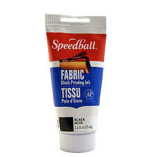 Speedball Fabric Block Printing Ink, Black, 2.5 oz - The Art Store ...