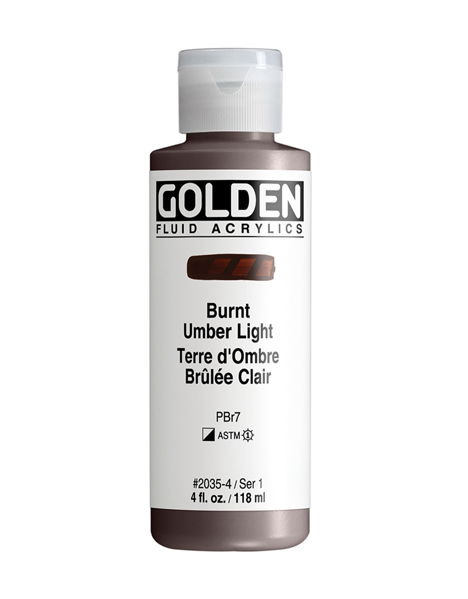 Golden Fluid Burnt Umber Lt. 4 oz cylinder - The Art Store/Commercial ...