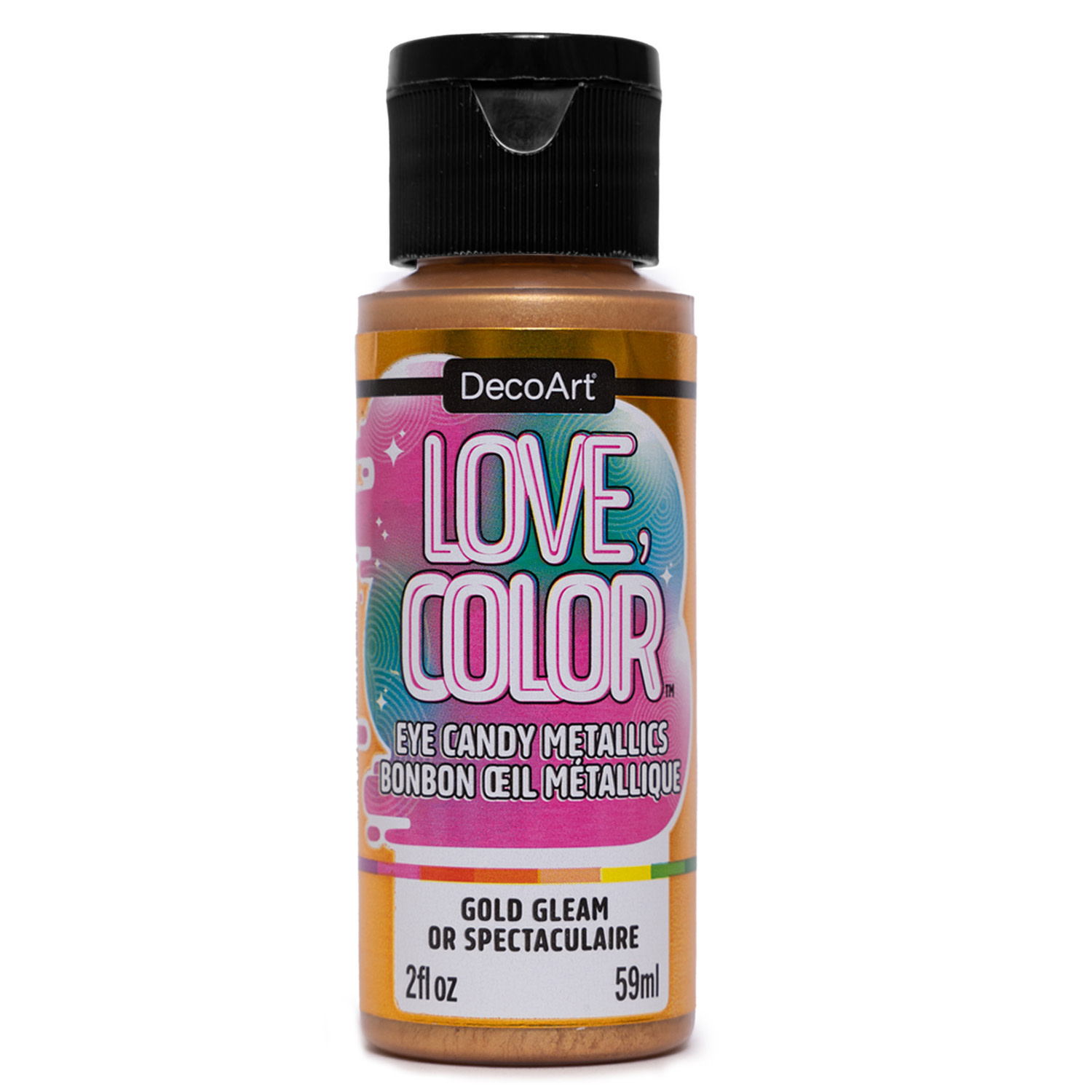DecoArt Love, Color Eye Candy Metallics, Gold Gleam, 2oz - The Art ...