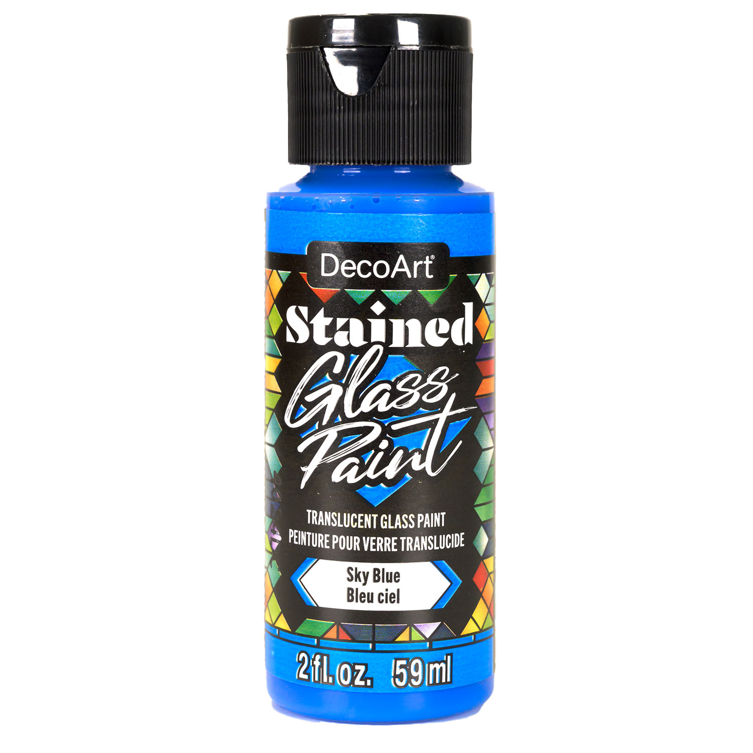 DecoArt Stained Glass Paint, Sky BLue, 2oz - The Art Store/Commercial ...