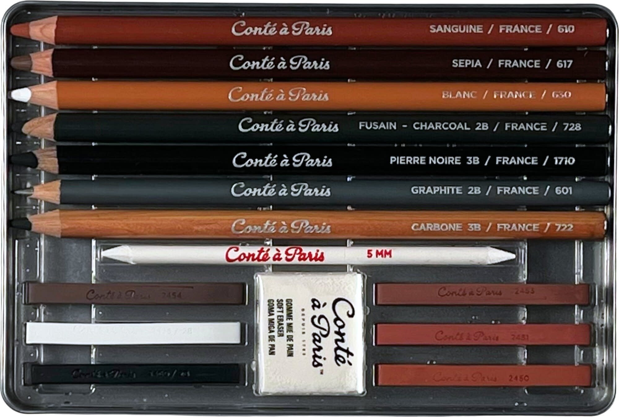 Conté Sketching Set, 15-Piece Set - The Art Store/Commercial Art Supply
