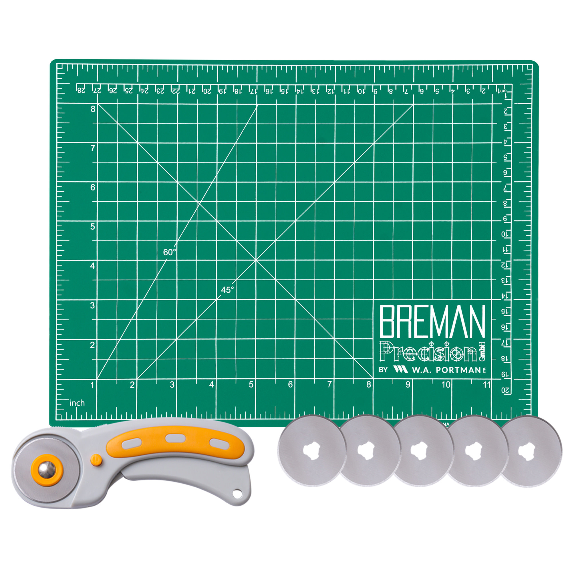 WA Portman 9x12 Rotary Cutter Mat Set w/Extra Blades - The Art Store/Commercial Art Supply