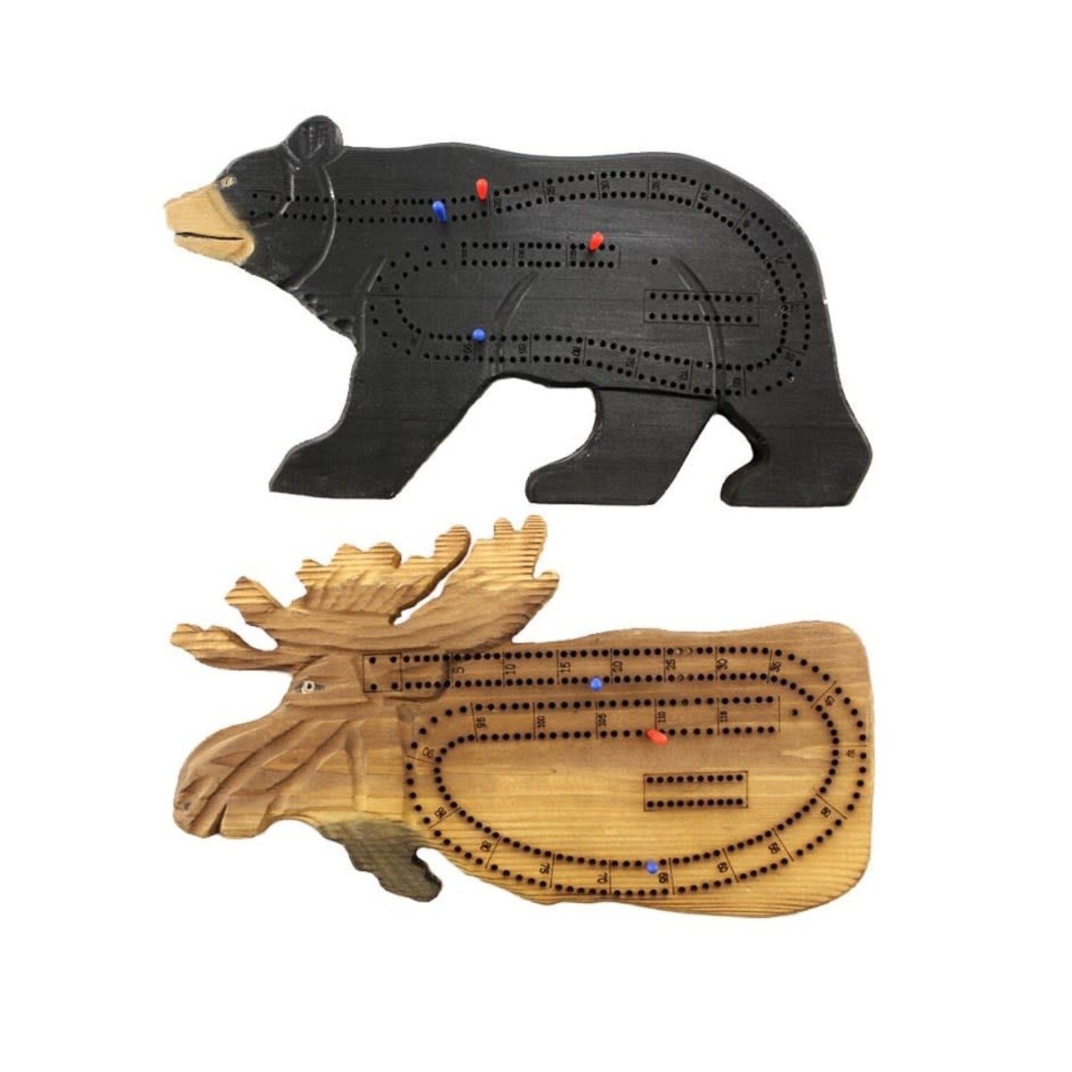 Planche de cribbage ours / orignal - La Vie De Chalet