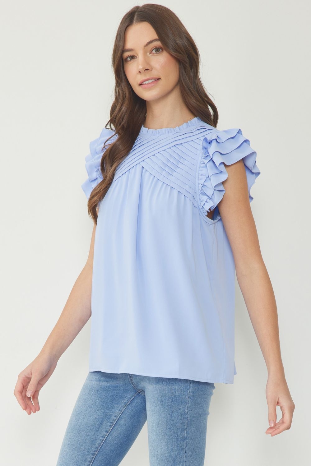 Ruched & Ruffled Top - Heart of the South
