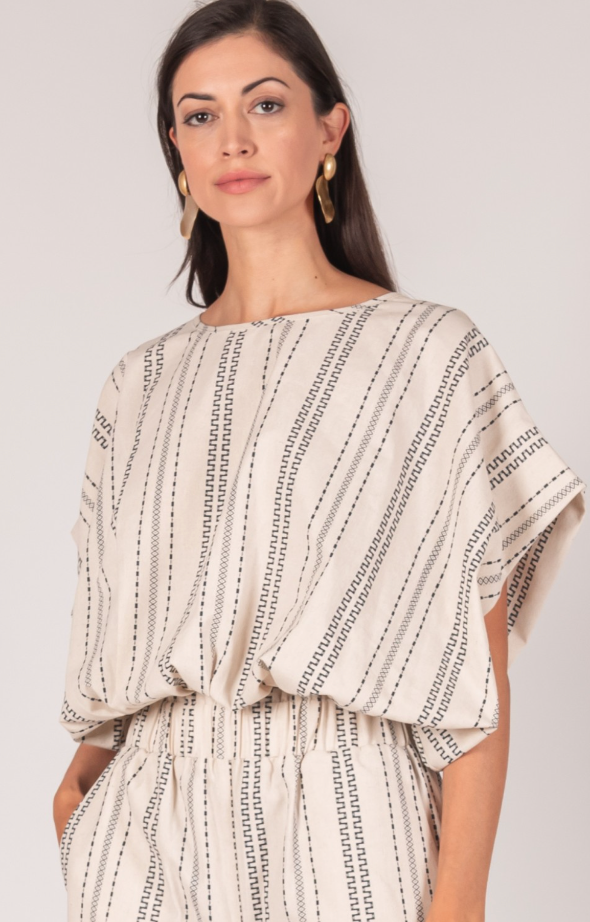 Before You Print Linen Billowy Top PT10846 - Bootery Boutique