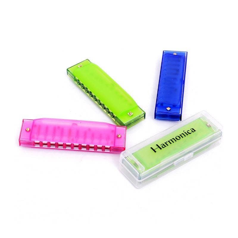 Translucent Harmonica in Clear Plastic Case - Mildred & Dildred