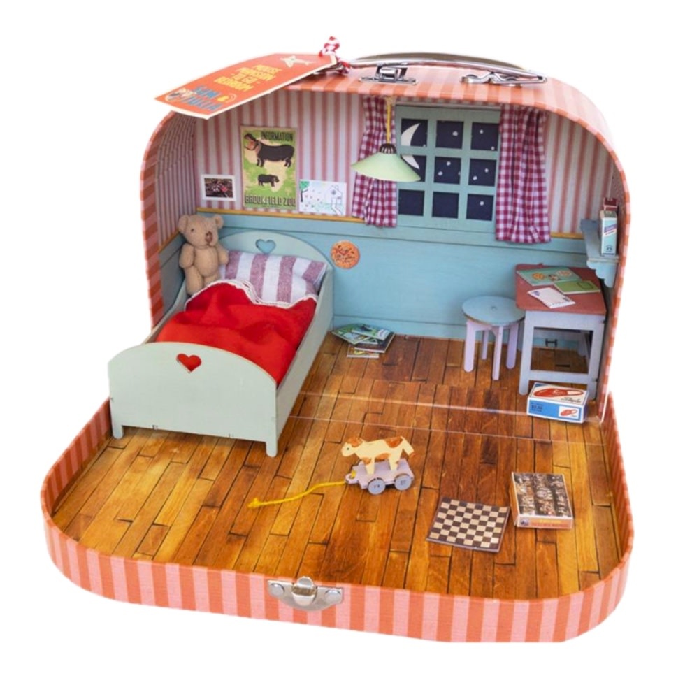 Sam & Julia Mouse Mansion To Go Kid’s Room Suitcase - Mildred & Dildred