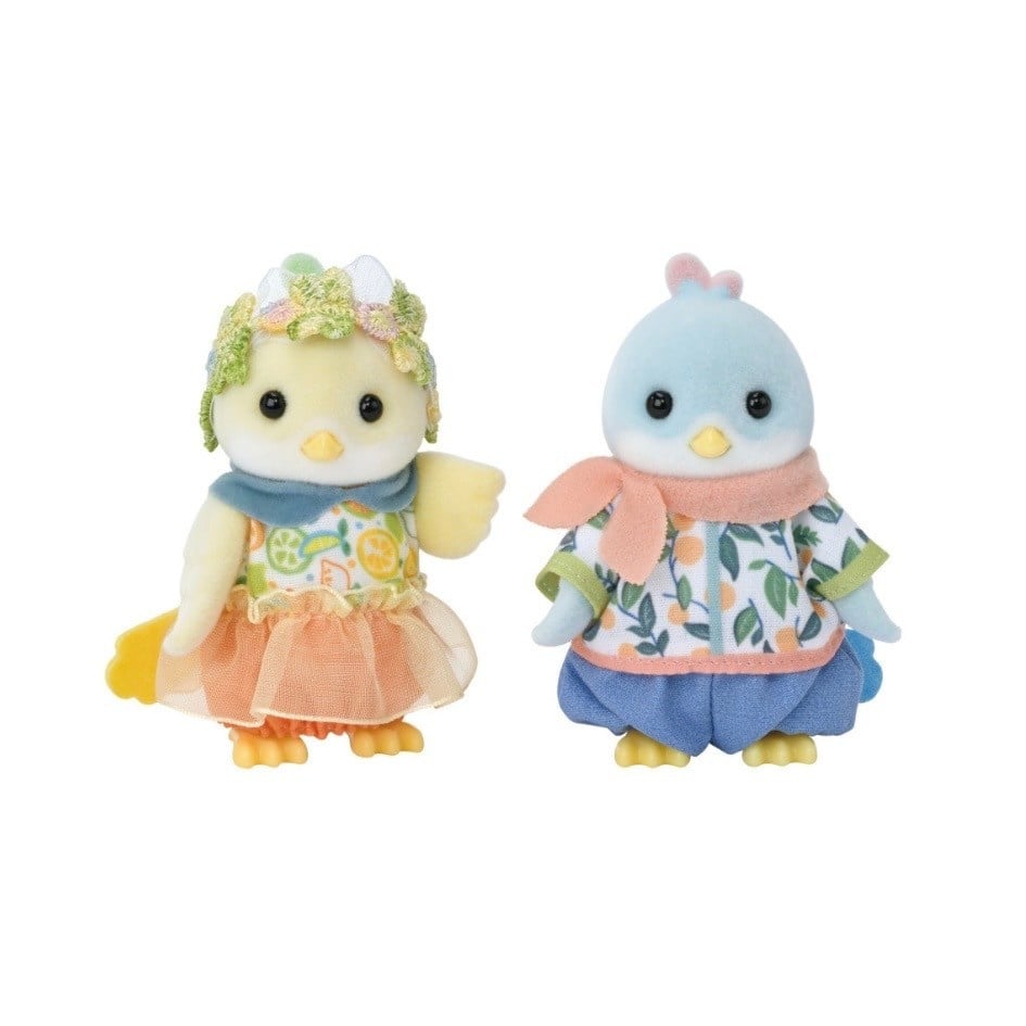 Calico Critters Citrus Bird Family - Mildred & Dildred
