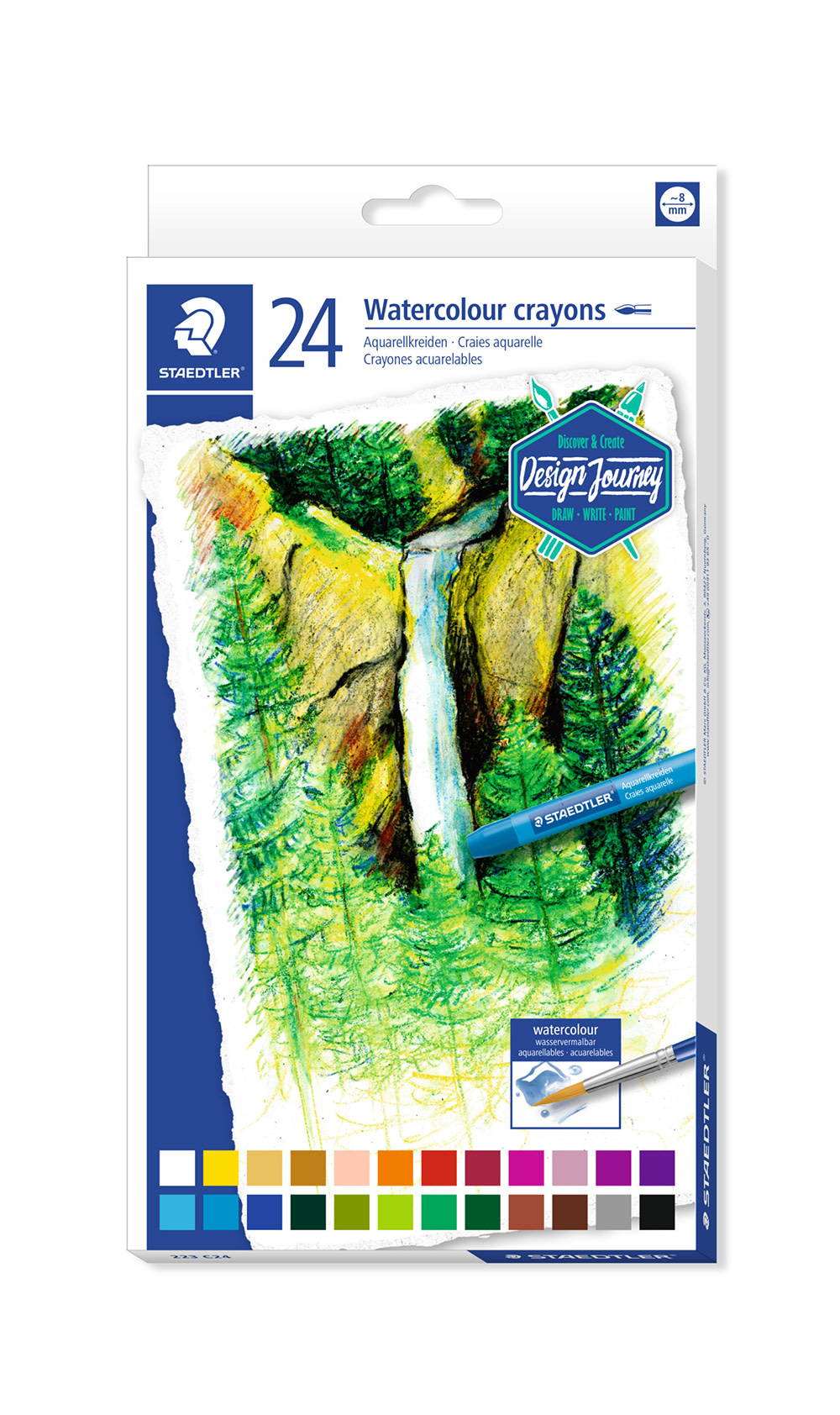 24 Watercolour crayons - Le coin du jouet