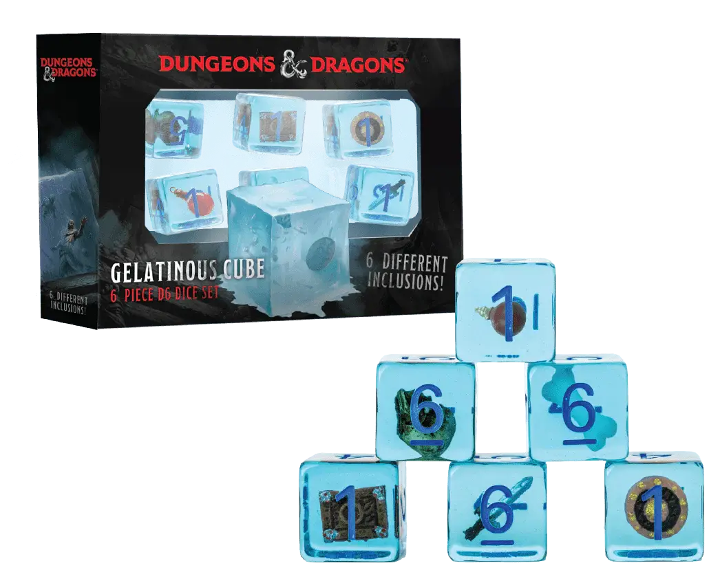 FanRoll D&D Gelatinous Cube - D6 Dice Set - Le Coin du Jouet