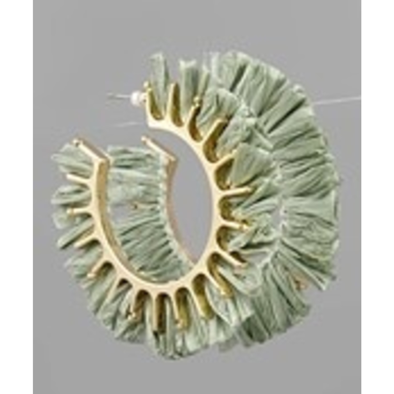 Raffia Trim Burst EAR - The Cherry Lane Boutique